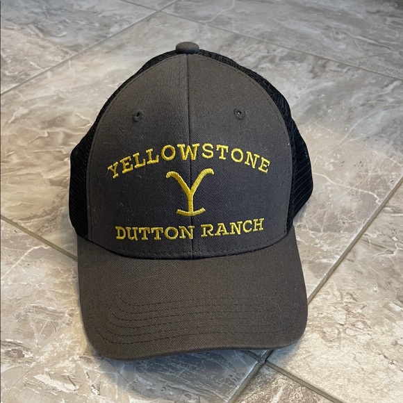 Accessories | Yellowstone Dutton Ranch Black And Yellow Cap | Poshmark